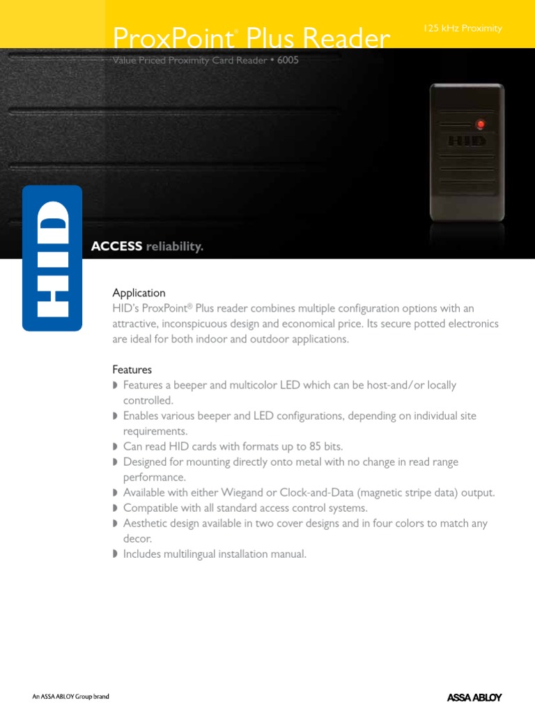 Proxpoint Plus Reader: Access | PDF | Electronics | Electrical Engineering