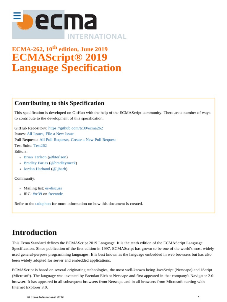 Ecma 262 | PDF | Parsing | Data Type