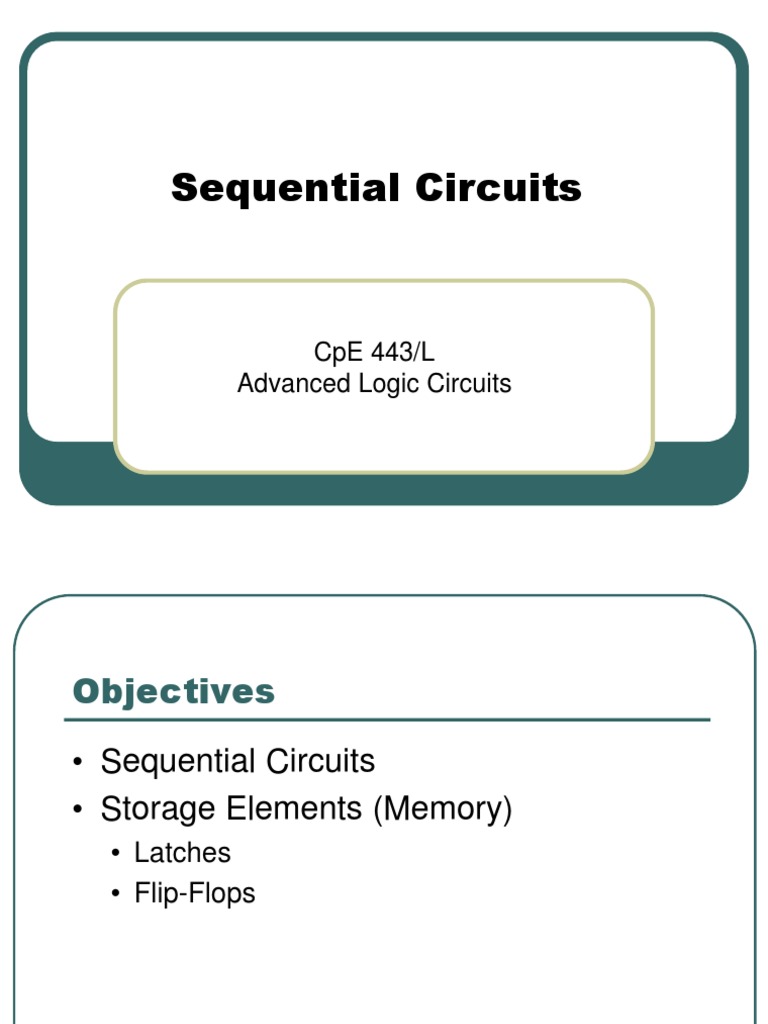 Sequential Circuits | PDF | Digital Electronics | Electronic Engineering