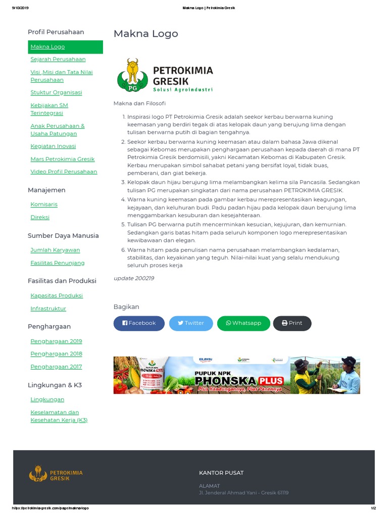Makna Logo - Petrokimia Gresik | PDF