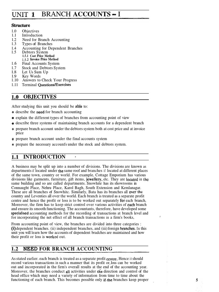 Branch Accounting Pdf Pdf Debits And Credits Expense