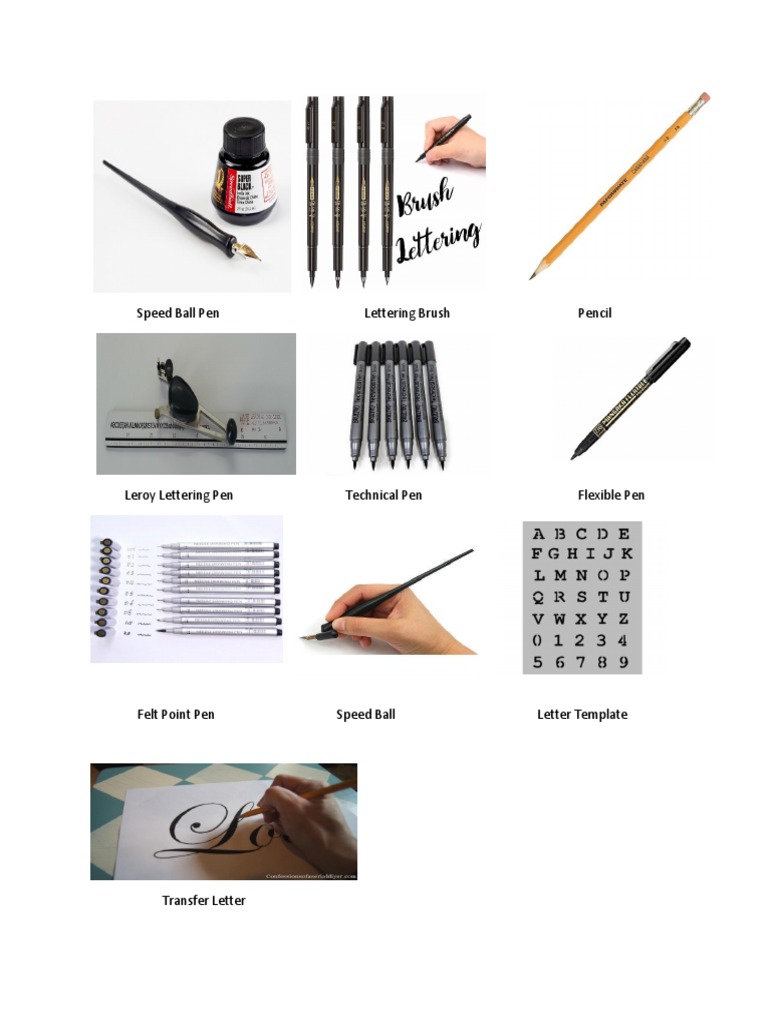 Speed Ball Pen Lettering BrushPencil | PDF