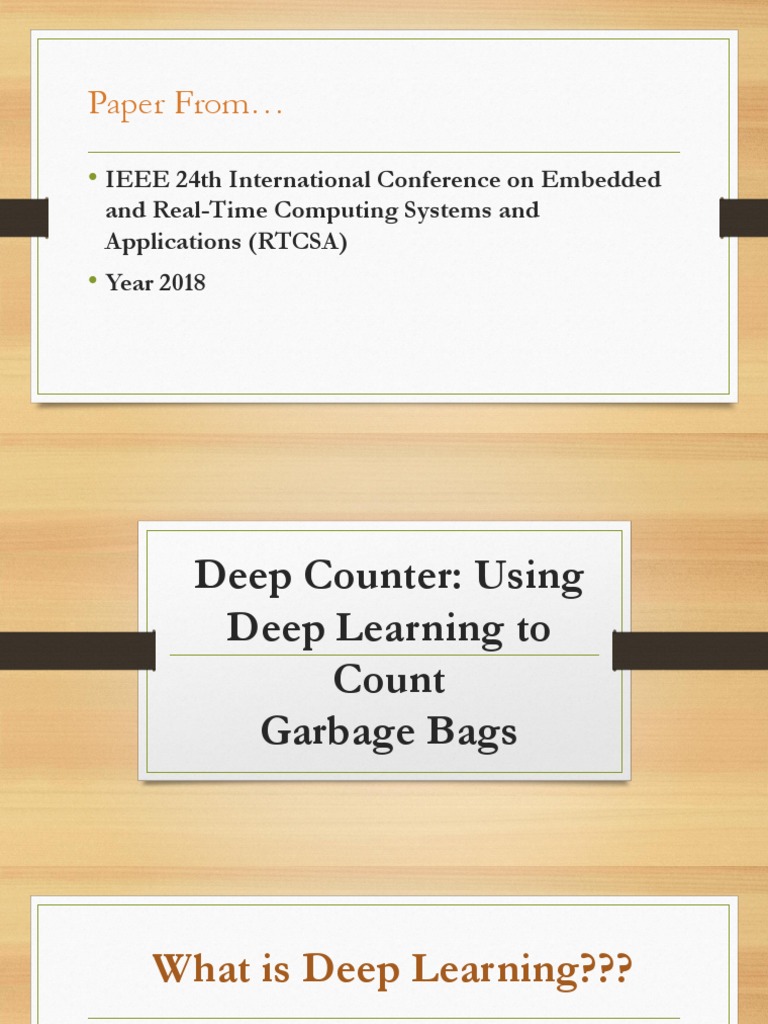 Deep Learning for Garbage Bag Counting | PDF | Deep Learning | Automation