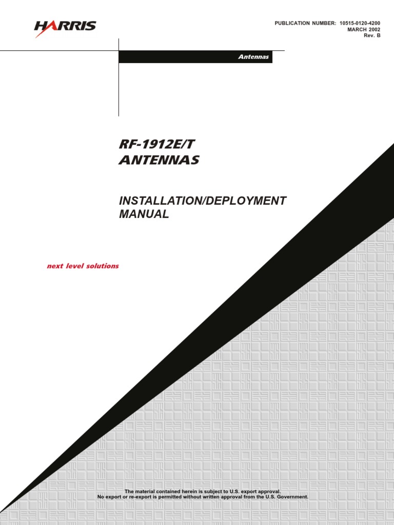 10515-0120-4200 (RF-1912E - T Antennas Installation - Deployment Manual ...