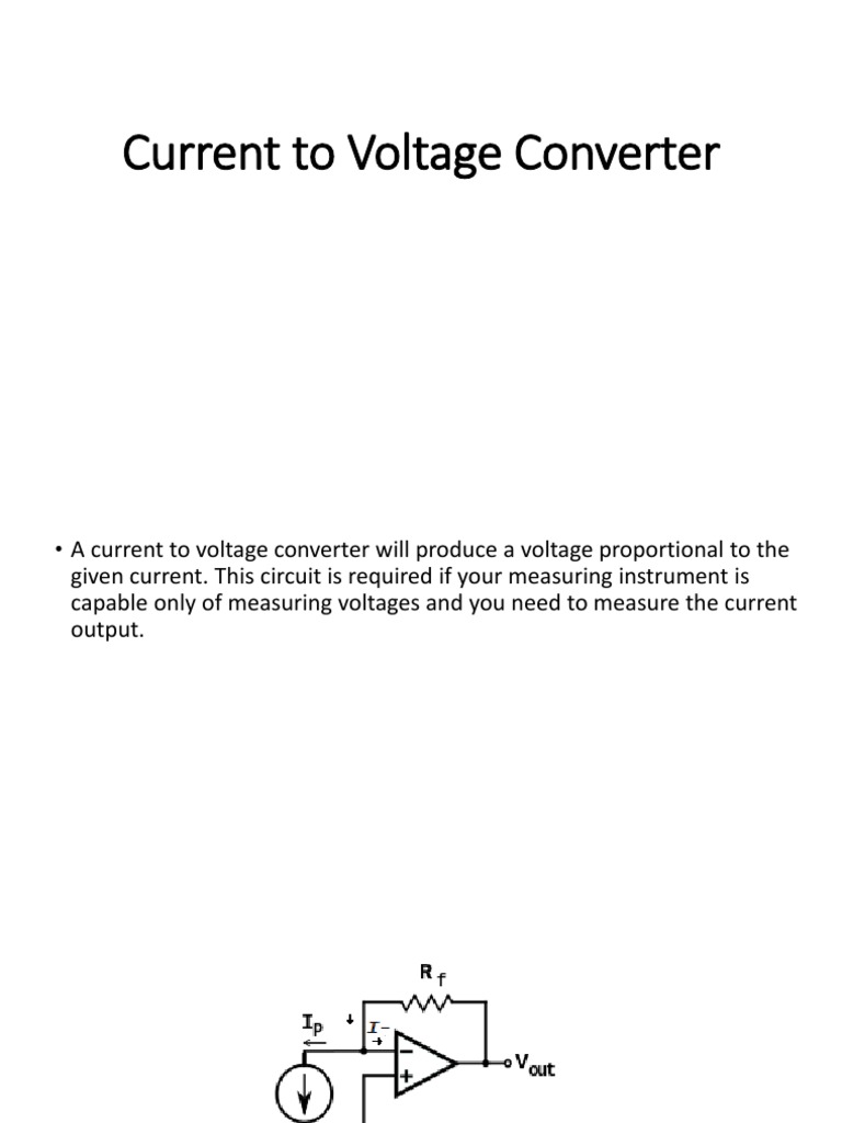 1.current To Voltage Converter | PDF | Analogue Electronics | Voltage
