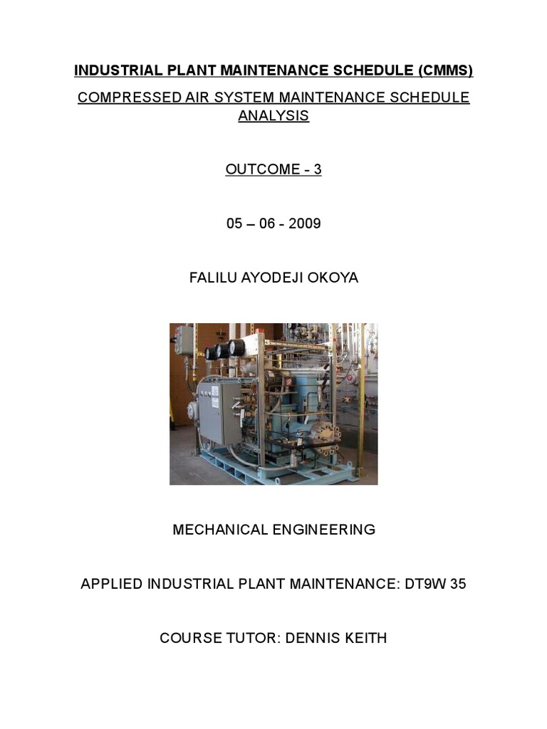 Industrial Plant Maintenance Schedule | Download Free PDF | Valve | System