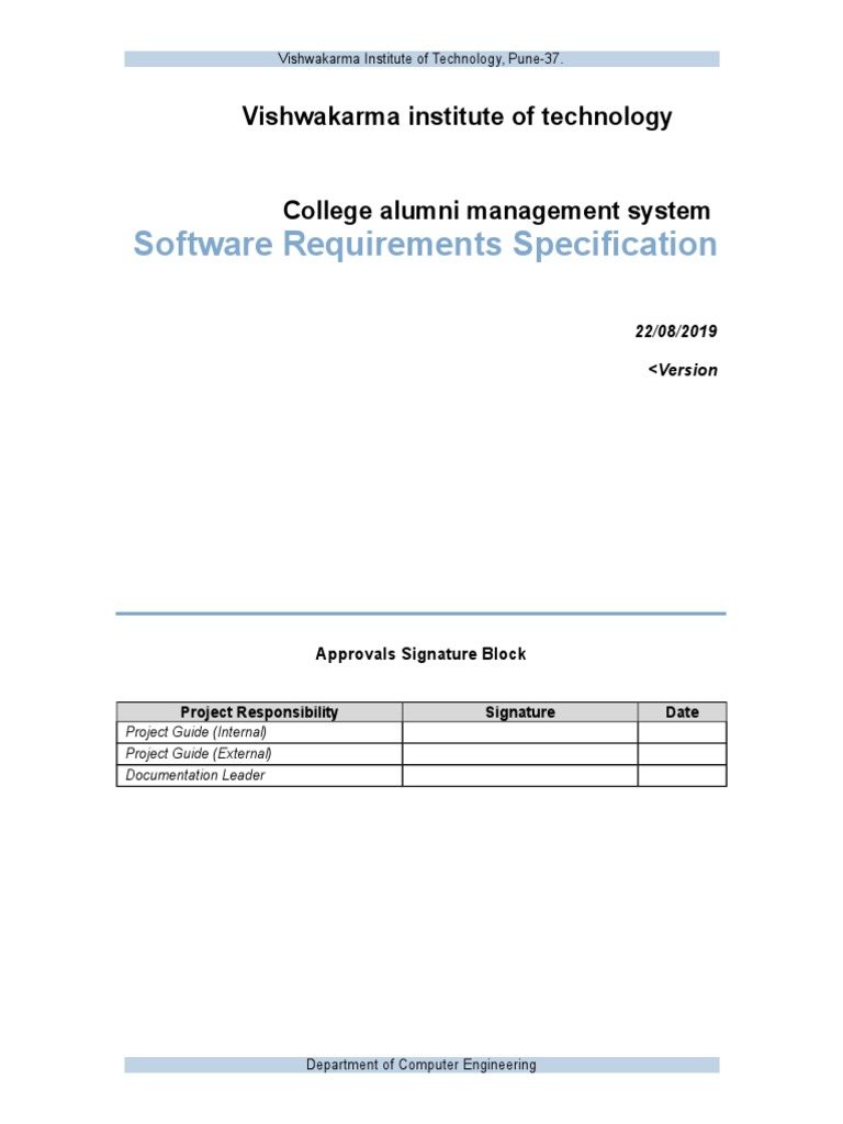 Alumni System | PDF | Specification (Technical Standard) | Class (Computer Programming)