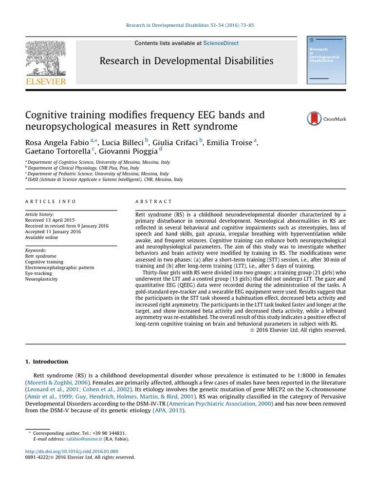 Cognitive Training Modifies Frequency EEG Bands and Neuropsychological ...
