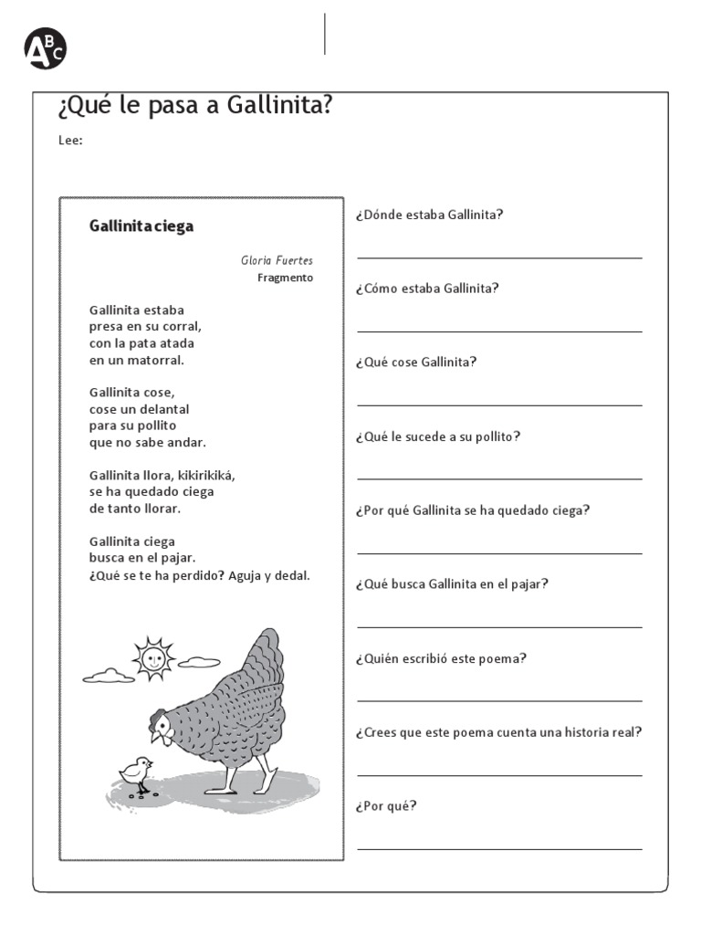 Poema de la Gallinita Ciega | PDF