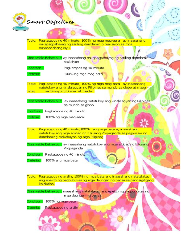 Smart Objectives Module 8 | PDF