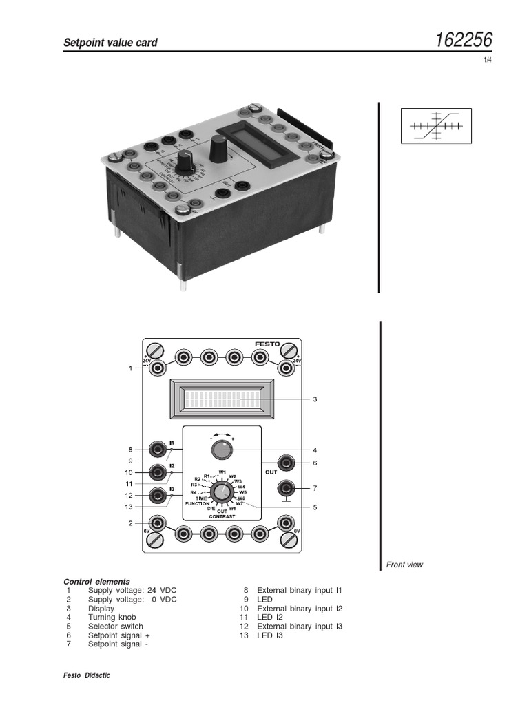 Modulo SetPoint FESTO | PDF | Volt | Cartesian Coordinate System