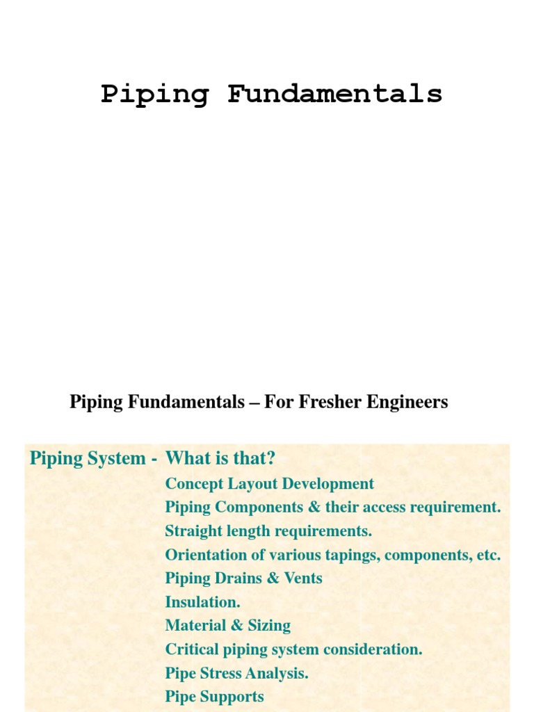 Basic Piping Print | PDF | Thermal Insulation | Pipe (Fluid Conveyance)