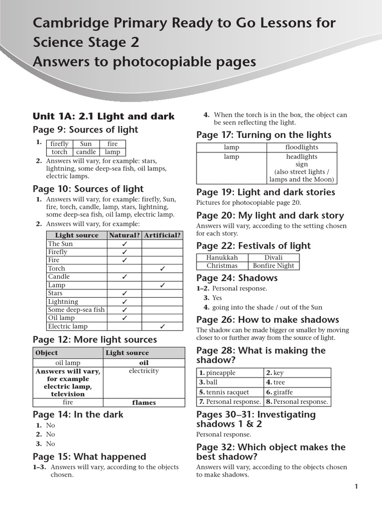 Ready To Go Lessons For Science Stage 2 Answers PDF | PDF | Habitat ...