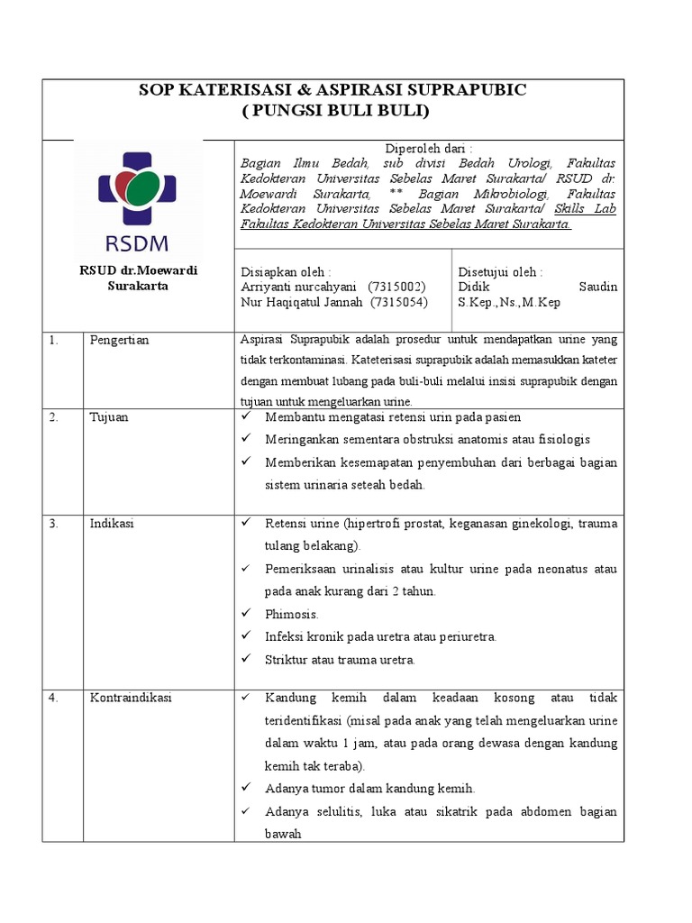 Prosedur Kateterisasi Suprapubik | PDF