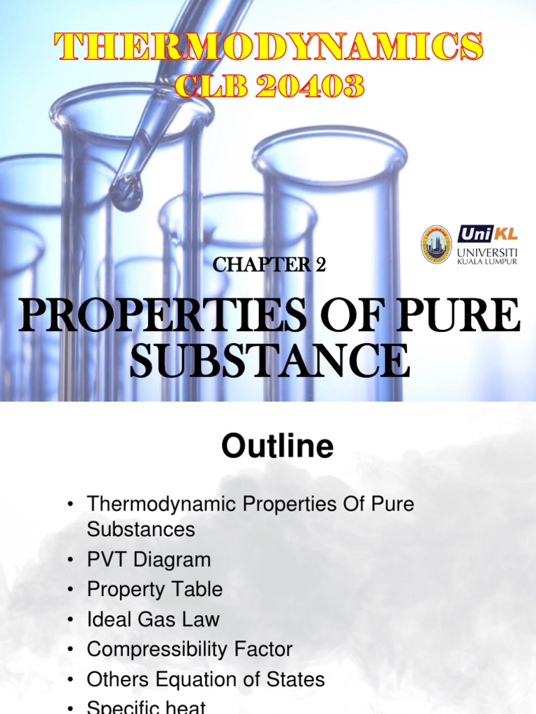 Properties of Pure Substance | PDF | Phase (Matter) | Vapor