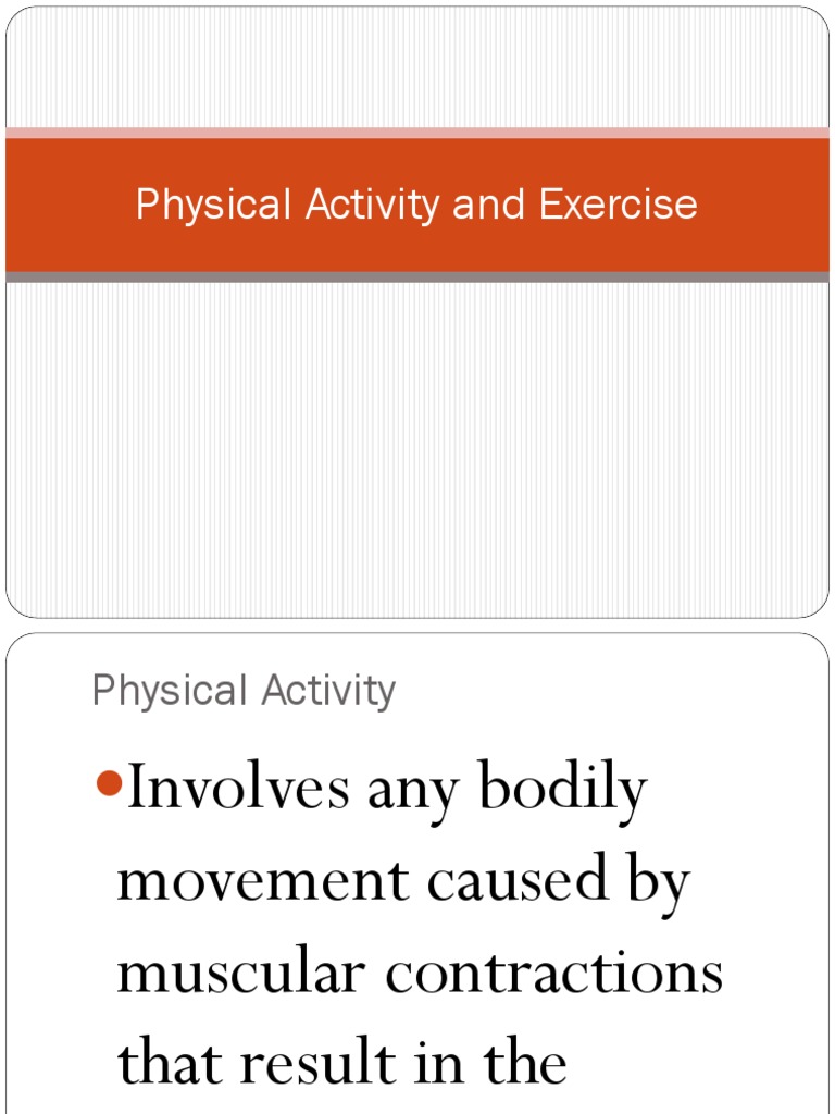 Physical Activity and Exercise | PDF | Physical Fitness | Psychology