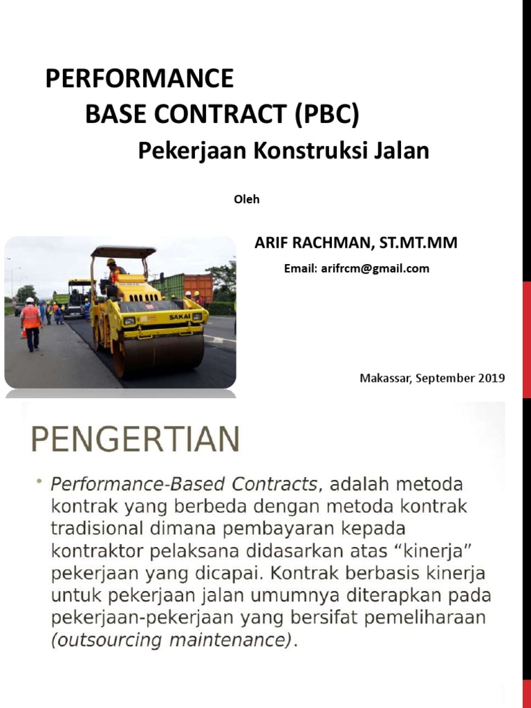 PBC Performance Base Contract | PDF