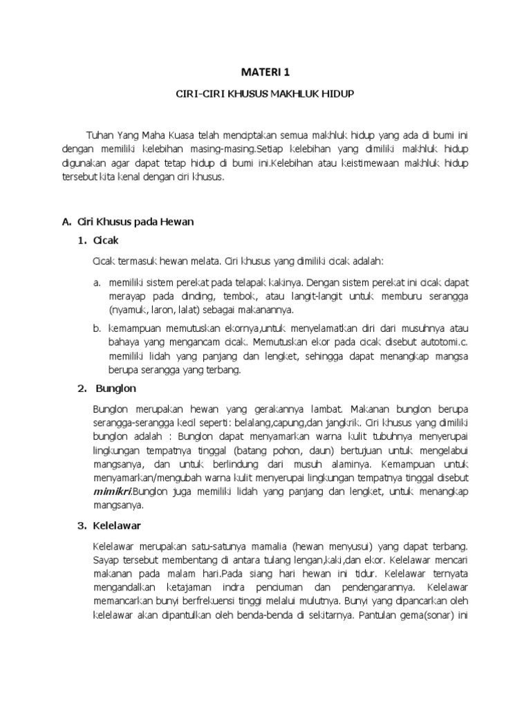 Rangkuman Materi Ipa Kelas 6 Semester 1 Komplit | PDF