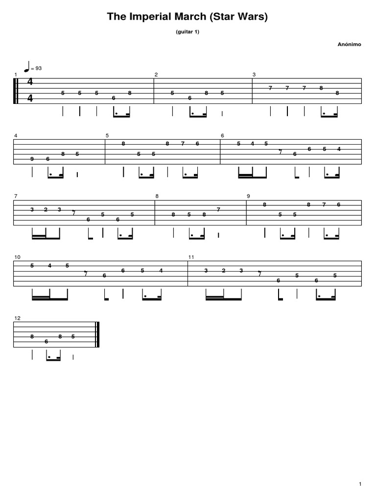 Imperial March Guitar Tab Guide | PDF