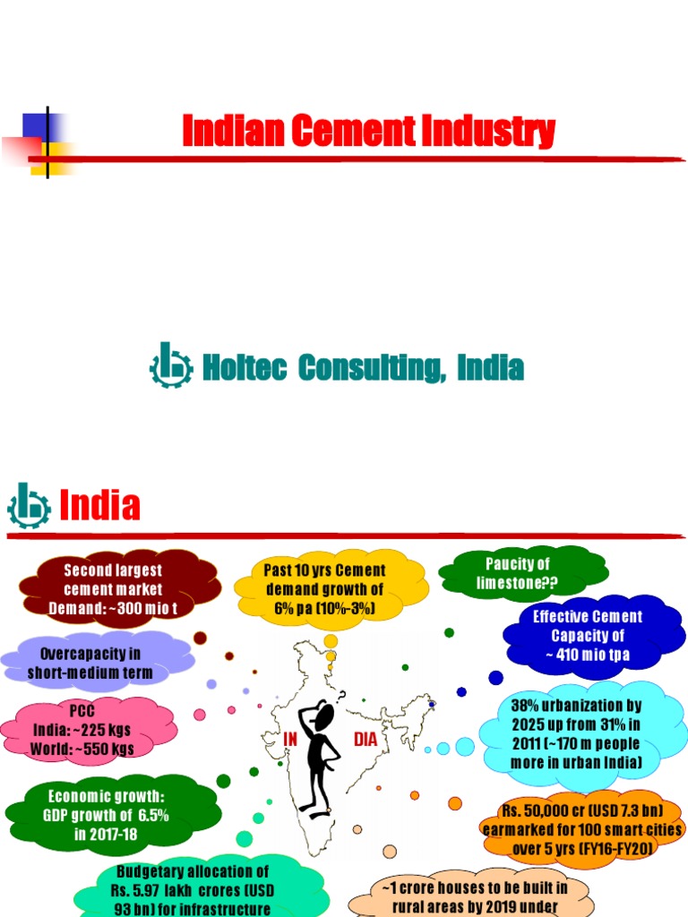 Indian Cement Industry: Holtec Consulting, India | PDF | Demand | Economies