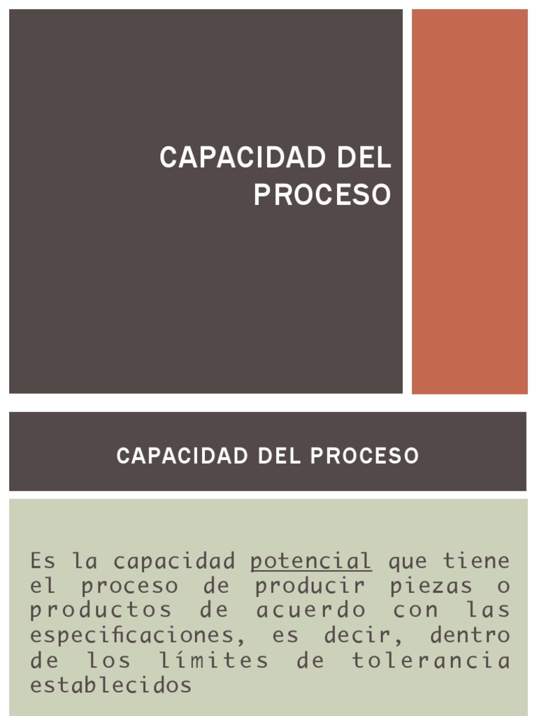 Capacidad Del Proceso | PDF | Business | Informática y tecnología de la ...