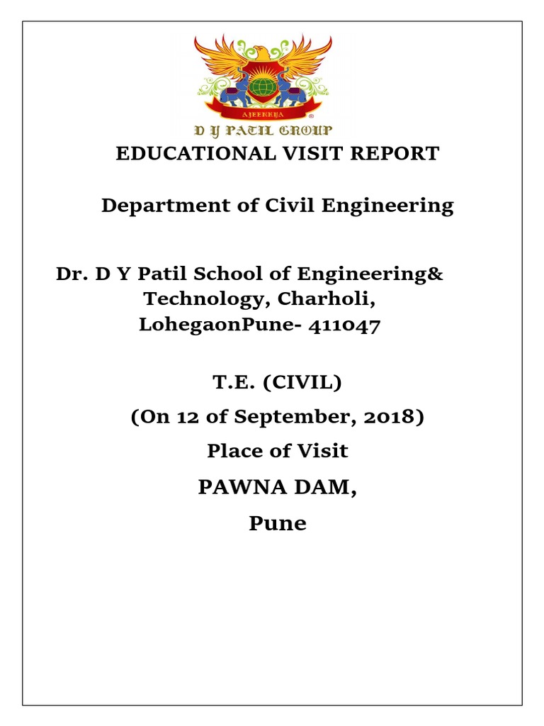 Educational Visit Report Department of Civil Engineering | PDF ...