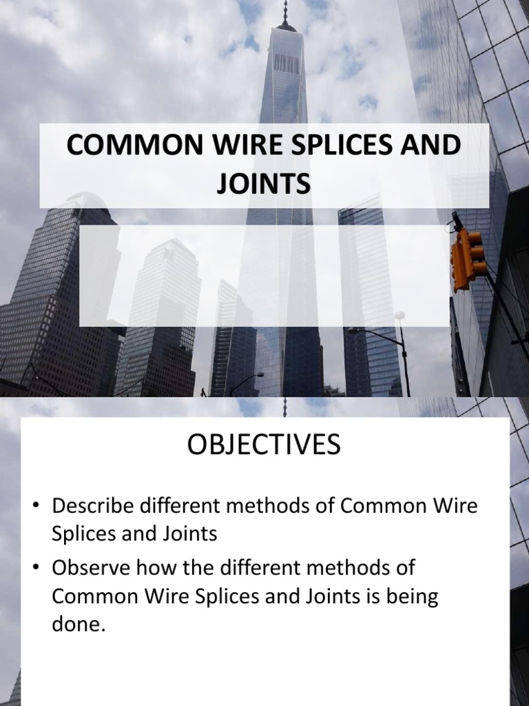 Common Wire Splices and Joints | PDF | Wire | Electrical Wiring