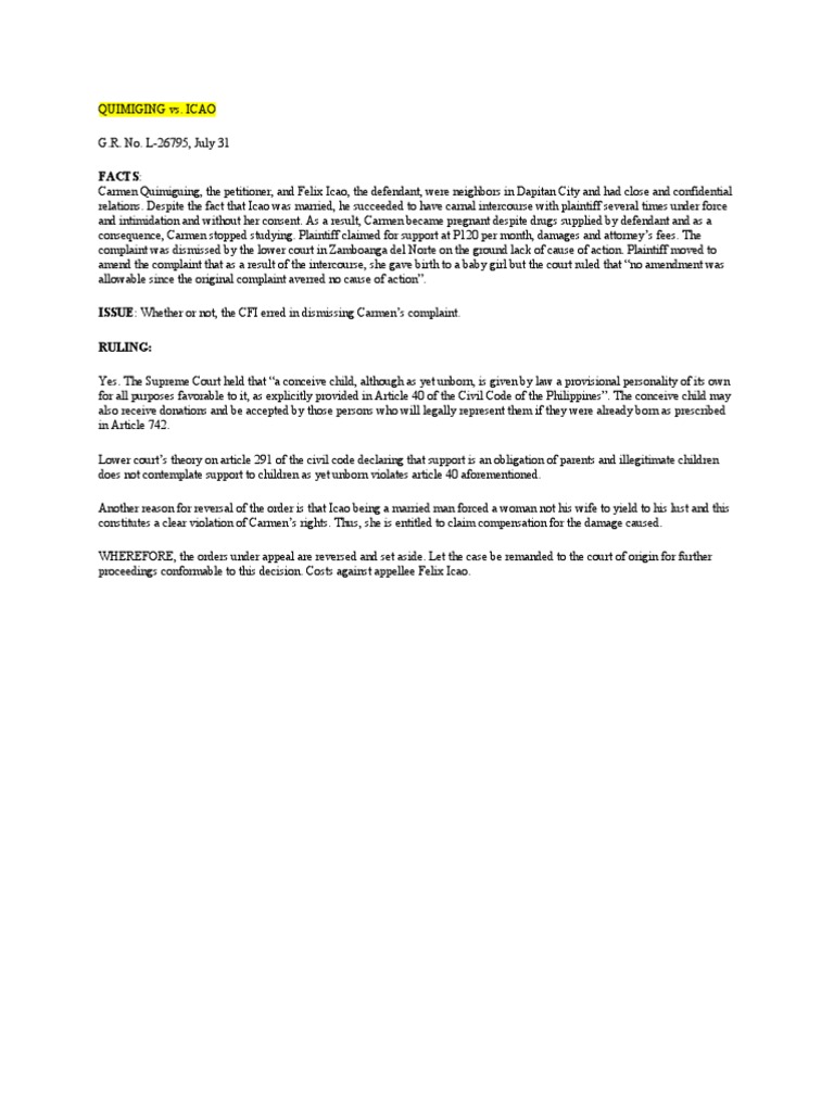 Quimiging vs. Icao | PDF