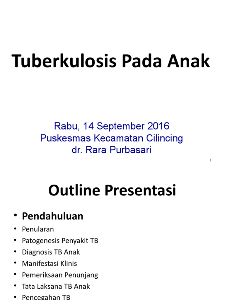 Panduan TB Anak di Puskesmas | PDF | Kesehatan Holistik