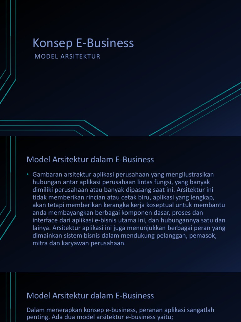 Konsep E-Business Arsitektur | PDF
