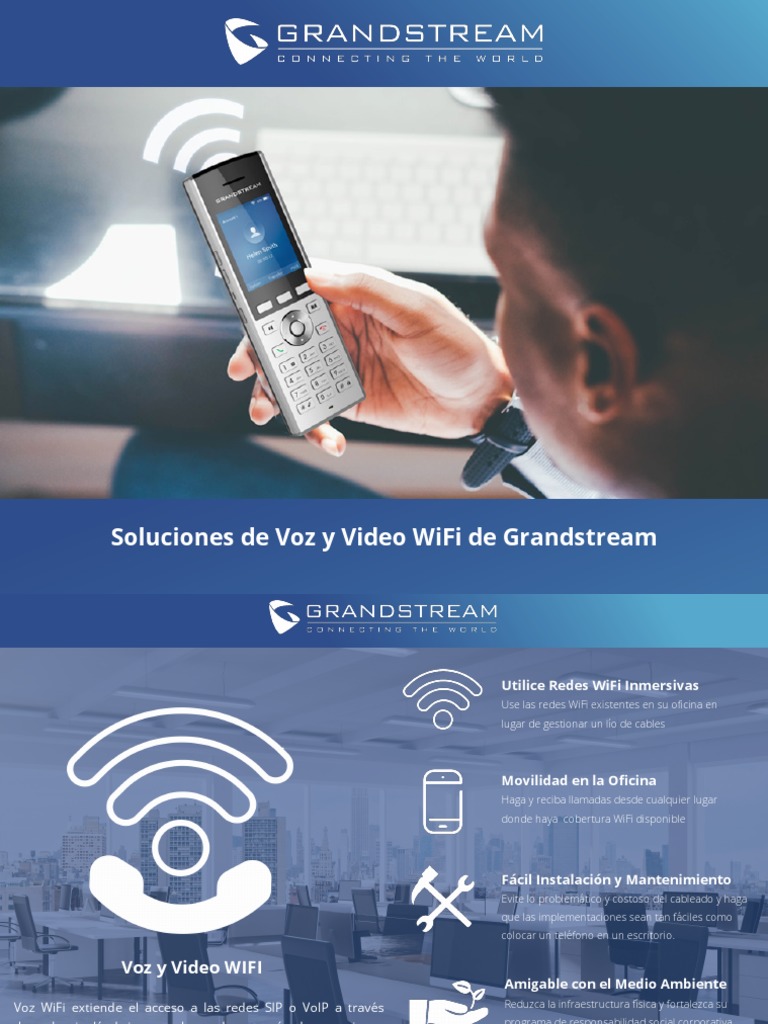 Grandstream Guía Soluciones WiFi | PDF | Wifi | Punto de acceso inalámbrico