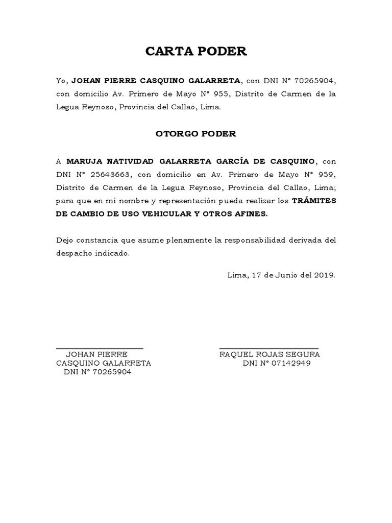 Carta Poder | PDF