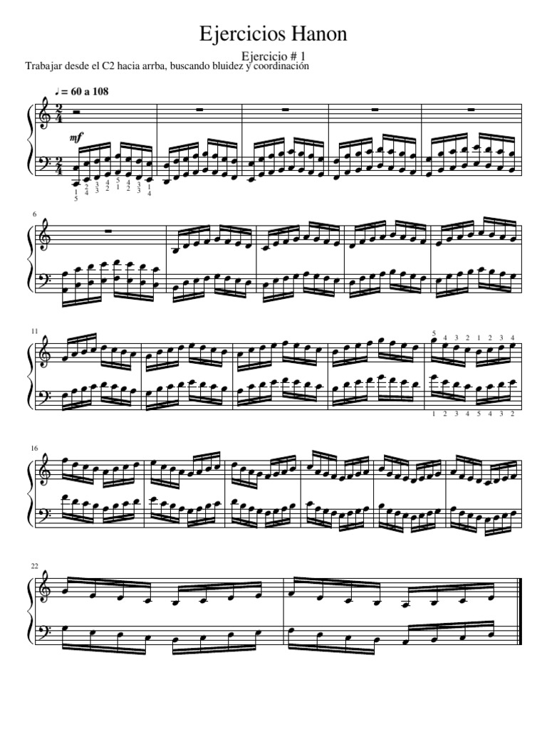 Ejercicios Hanon | PDF