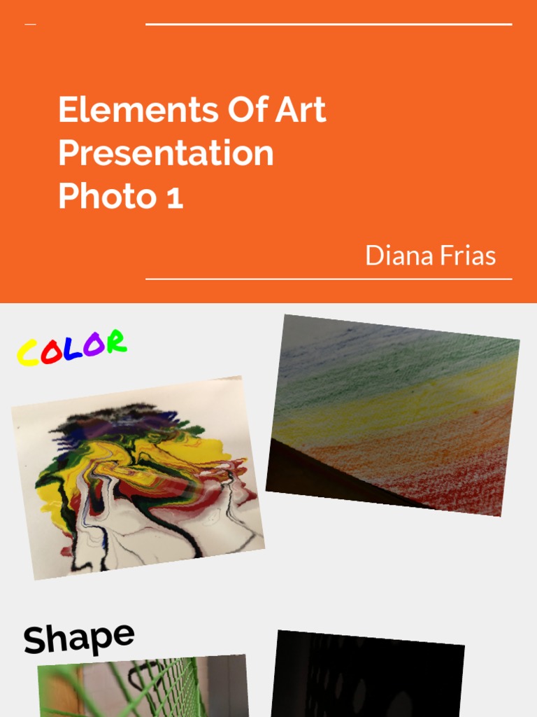 Elements of Art Presentation Photo 1 | PDF