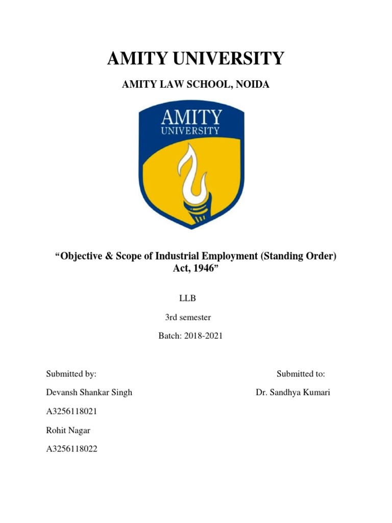 Labour Law Assignment (ABSTRACT) | PDF | Labor | Employment