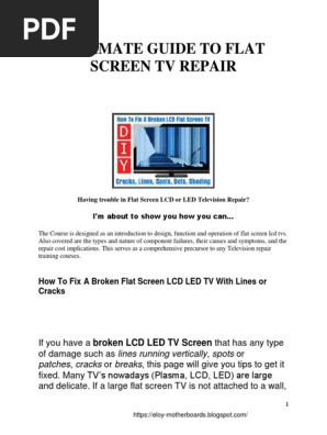 Flat Screen Tv Repair Tutorial