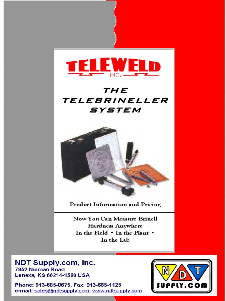 Telebrineller System Brochure | PDF | Calibration | Hardness