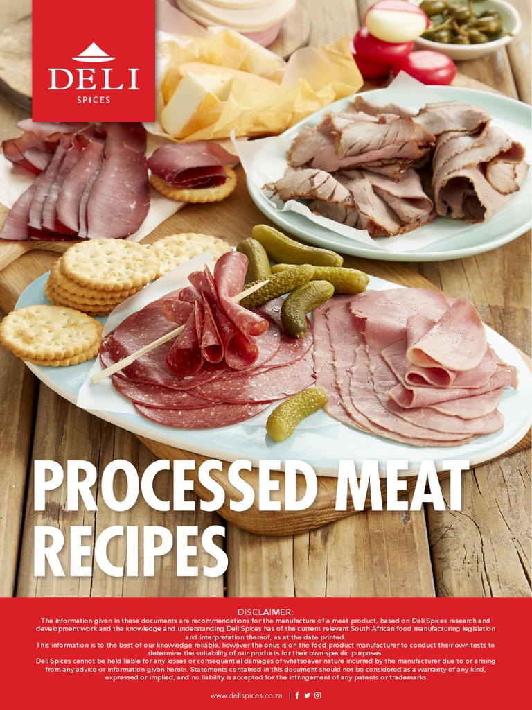 Deli Spices Processed Meat Recipes | PDF | Sausage | Smoking (Cooking)