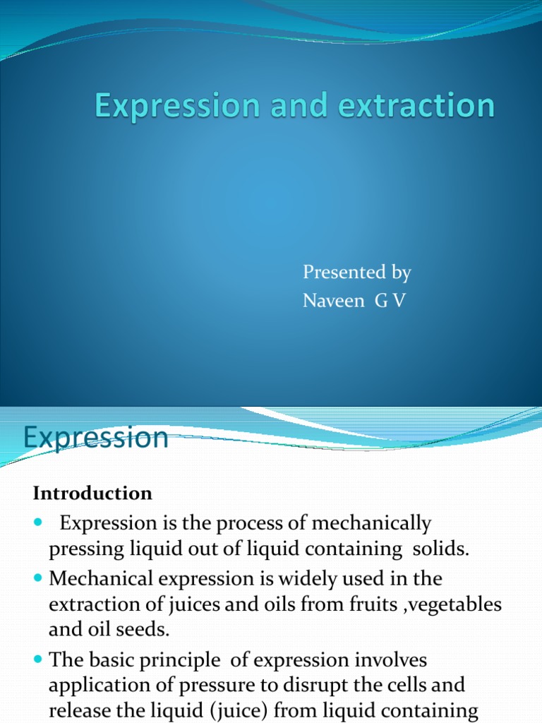 Expression and Extraction | PDF | Solution | Solubility