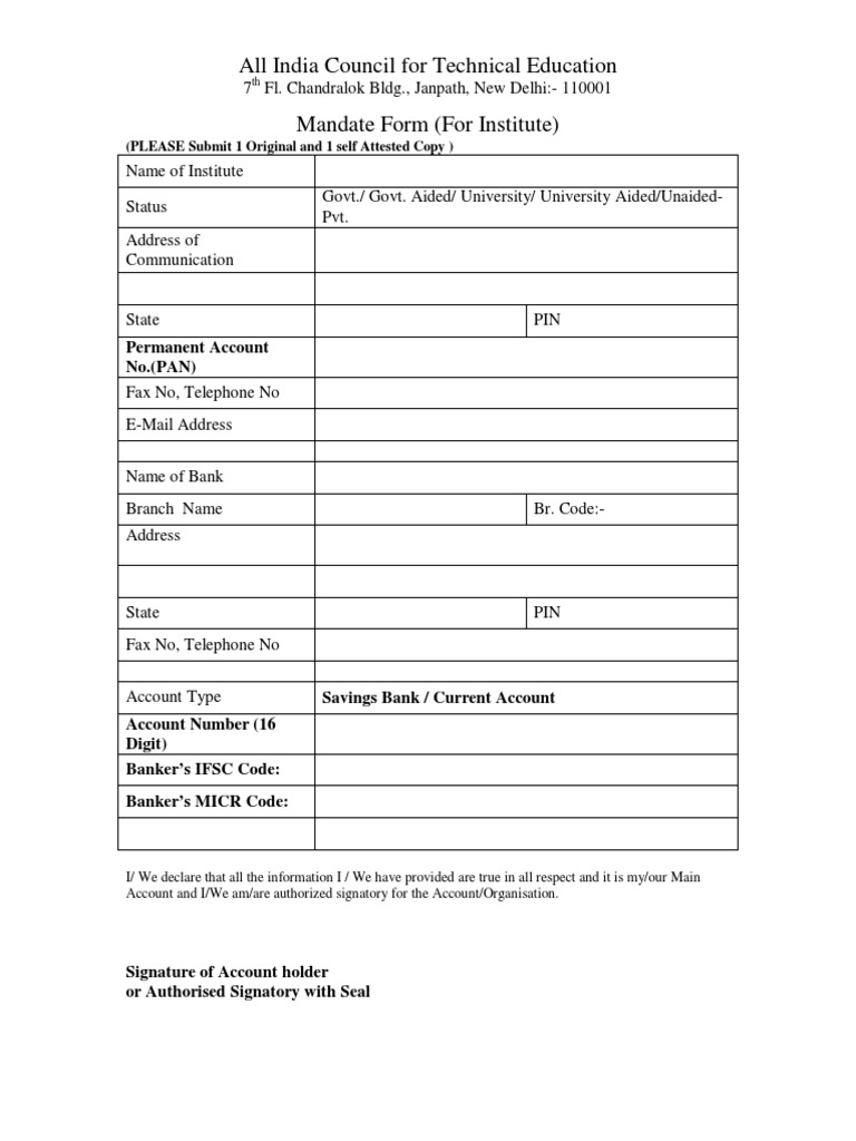 Student Bank Mandate Form Template | PDF | Career & Growth | Law