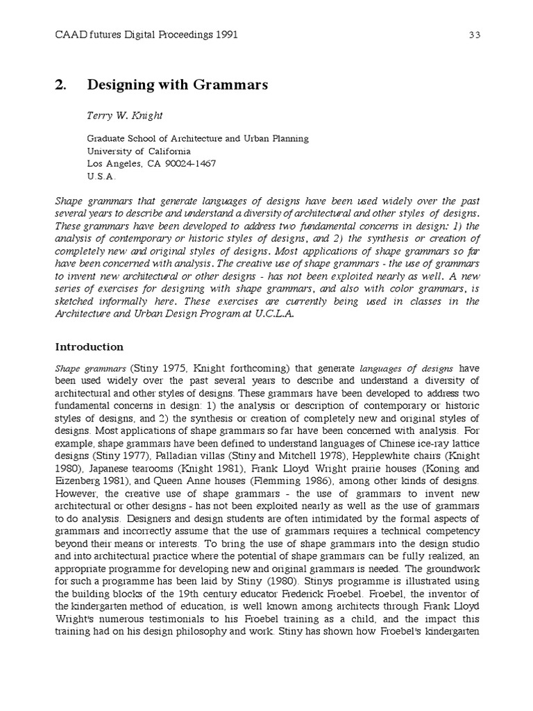 Shape Grammar Design for Students | PDF | Shape | Symmetry