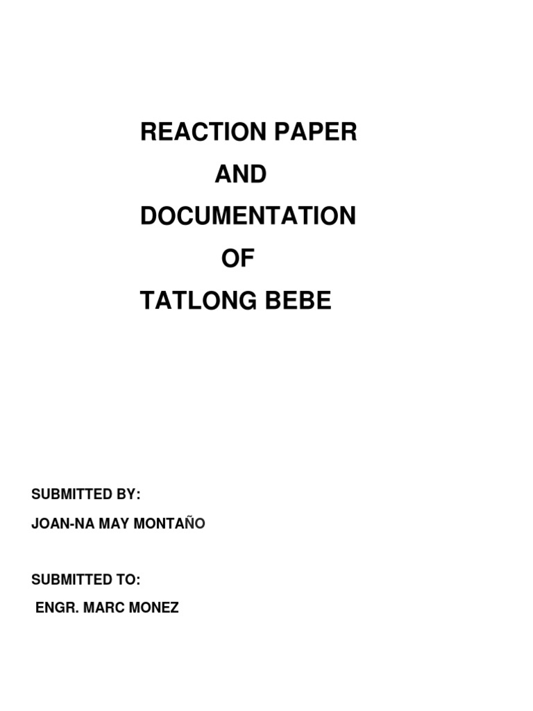 Reaction Paper | PDF