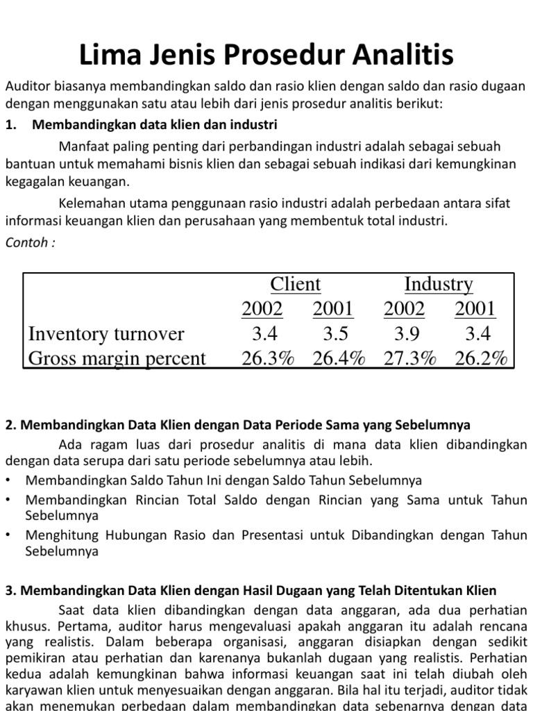 No. 12 (Lima Jenis Prosedur Analitis) | PDF