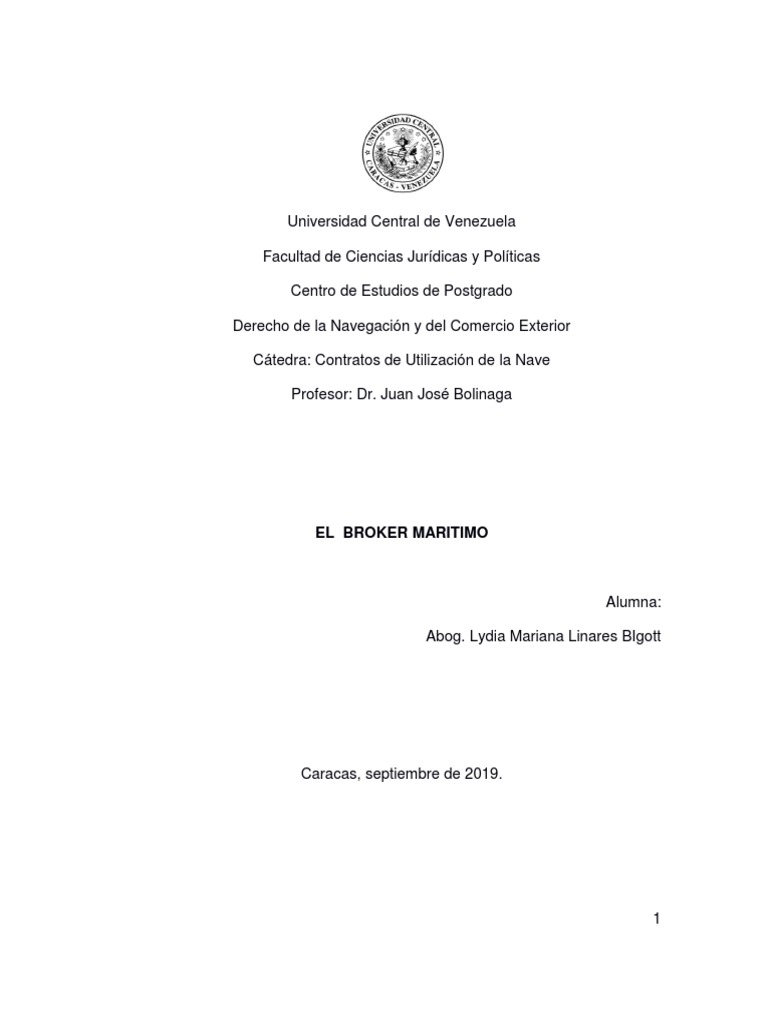 Funciones del Bróker Marítimo | PDF | Corredor | Transporte