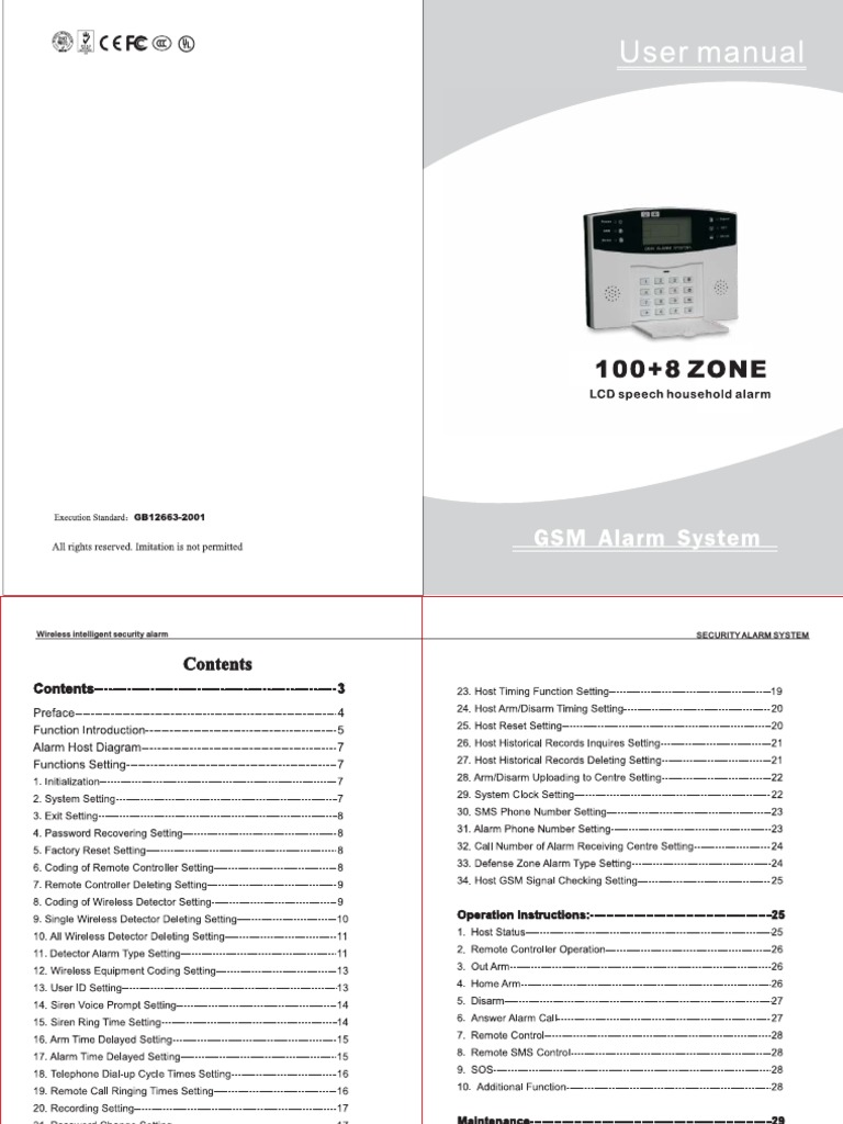 LYD-111 User Manual - Compressed | PDF | Security Alarm | Wireless