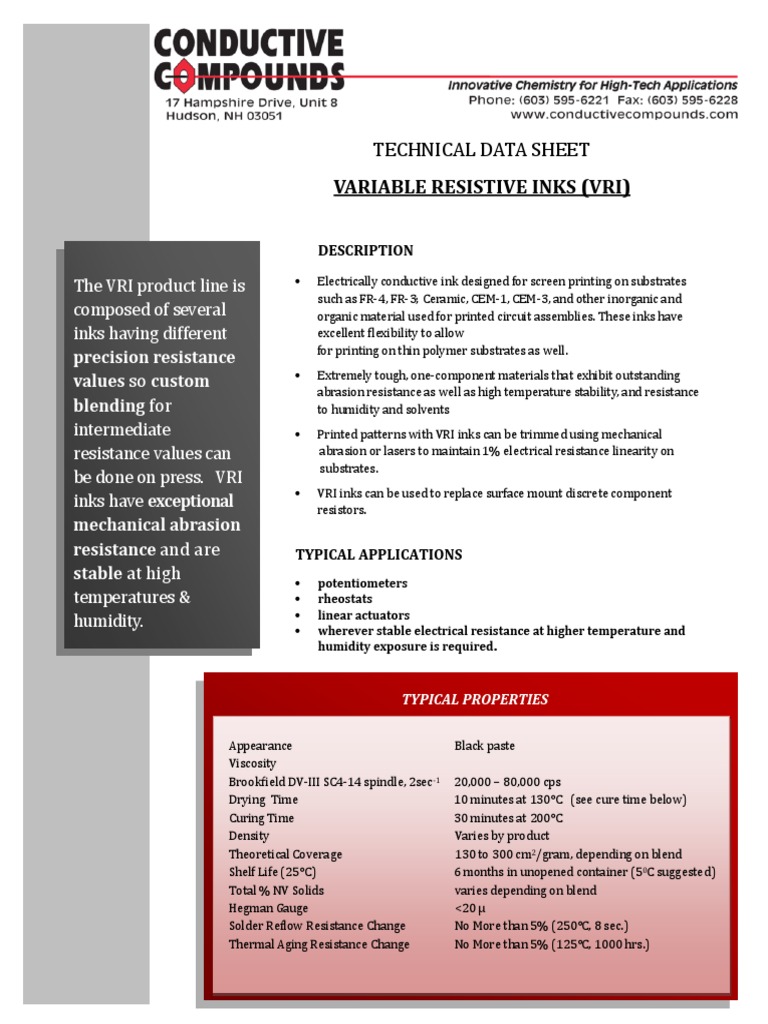 Resistive | PDF | Electrical Resistance And Conductance | Ink