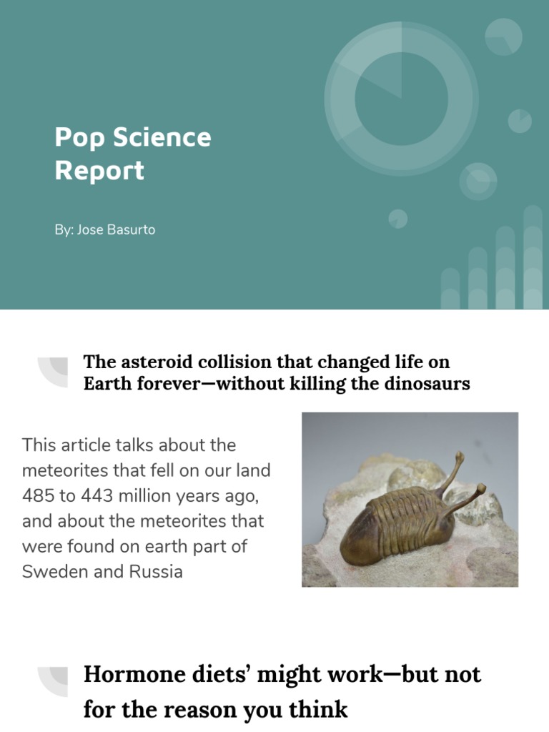 Pop Science Report | PDF | Science & Mathematics