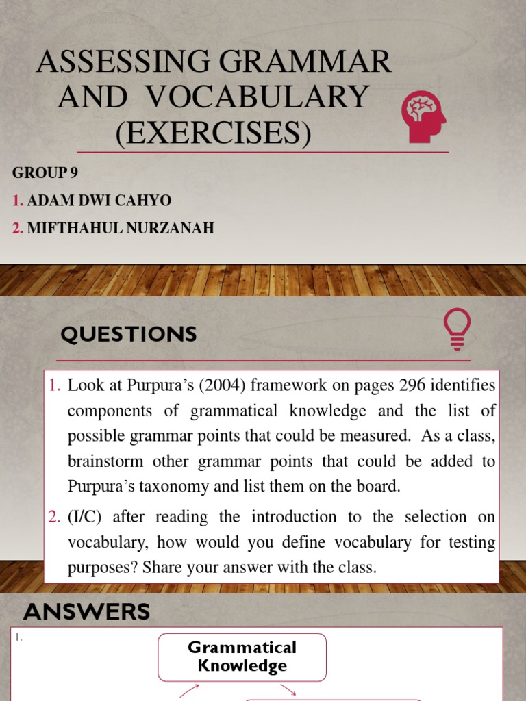 Assessing Grammar and Vocabulary | PDF