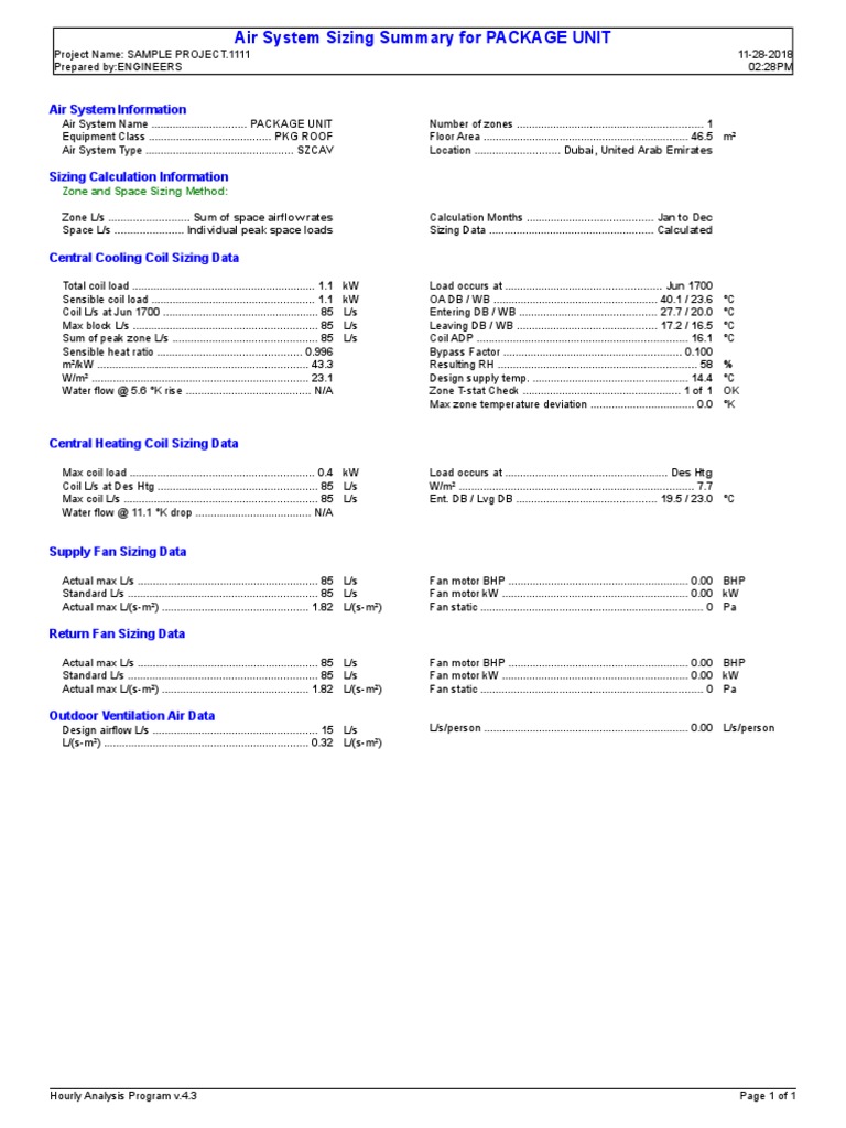 Hap Sample Calculations | PDF | Hvac | Engineering Thermodynamics