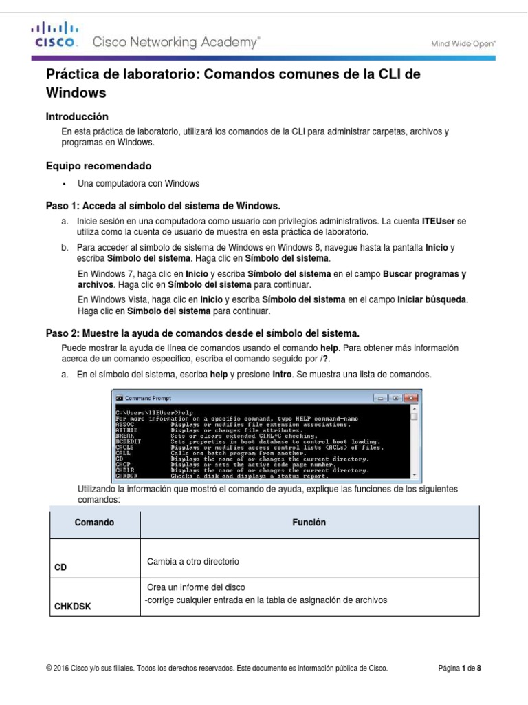 Lab Practica de Comandos CLI Terminado | PDF | Archivo de computadora | Interfaz de línea de comando